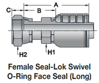 FEMALE SEAL-LOK SWIVEL O-RING FACE SEAL (LONG) - Sunway Total Rubber